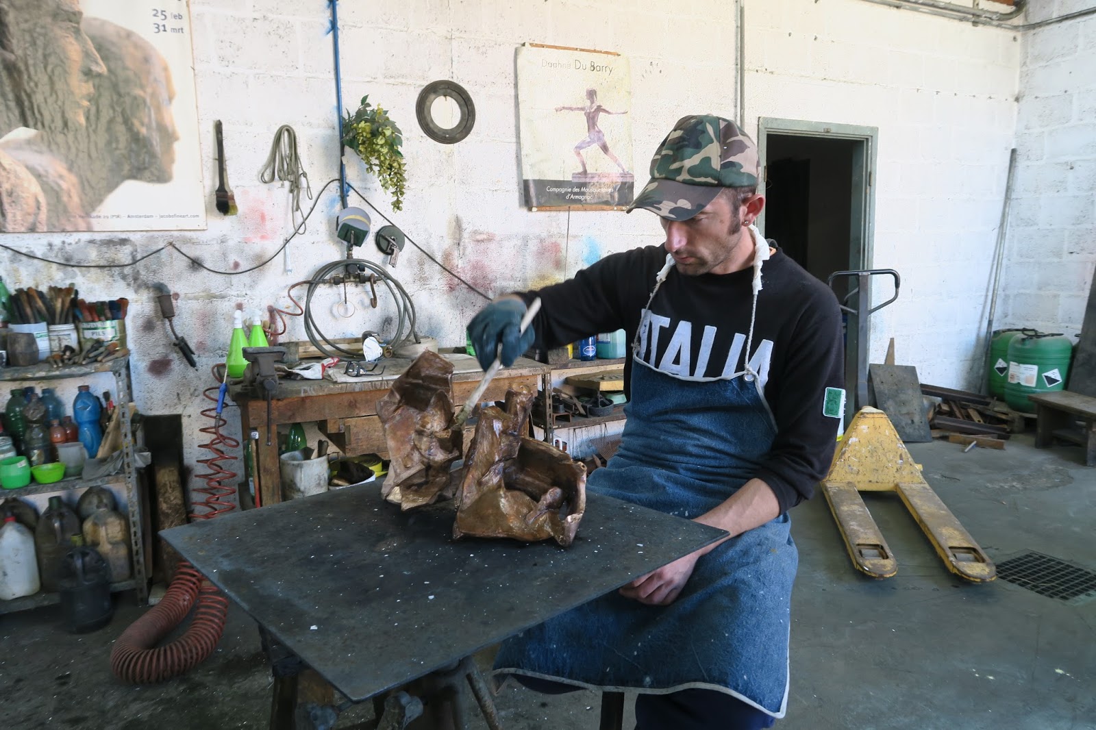 a sculptors life: A brilliant day part 1, patination