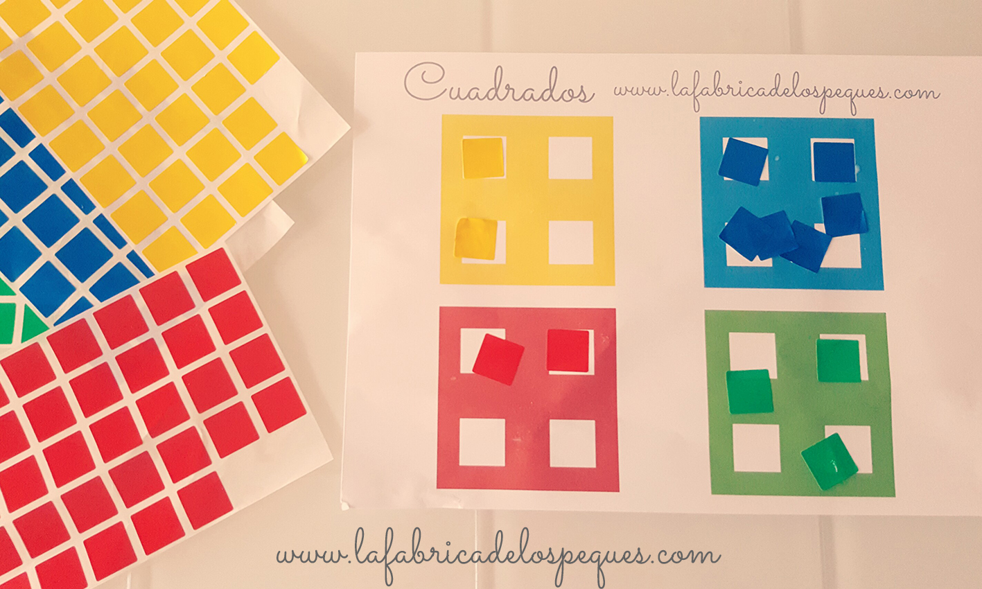 Imprimibles gratis para actividades con gomets | La fábrica de los peques