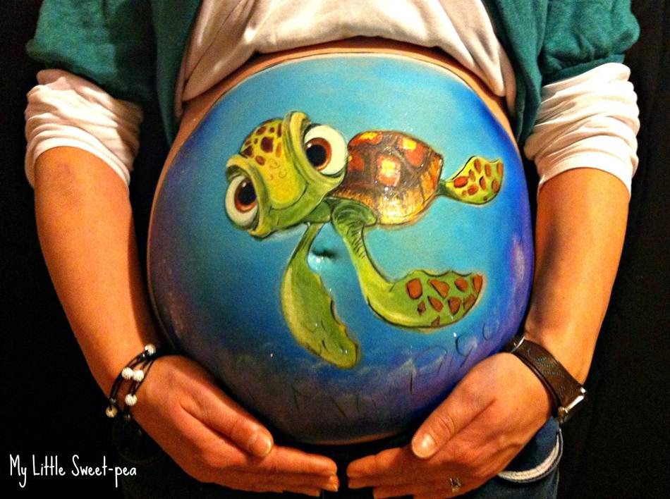 Mail2Day: Creative Pregnant Belly Bump Painting (30 pics)