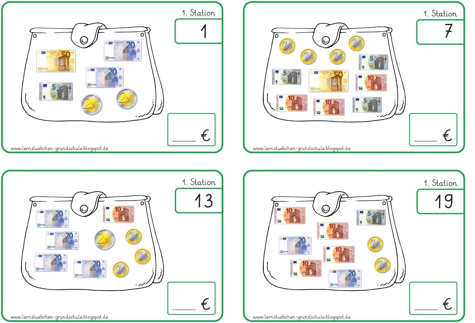 Lernstübchen: Geld ZR 100 1. Station