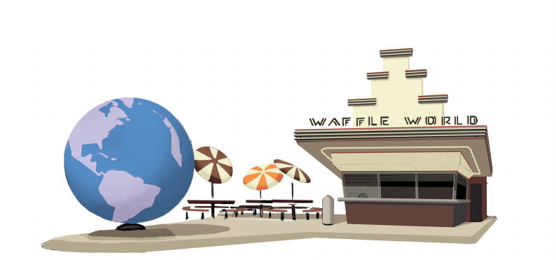 the art of kevin nelson: "Bolt" waffle worlds