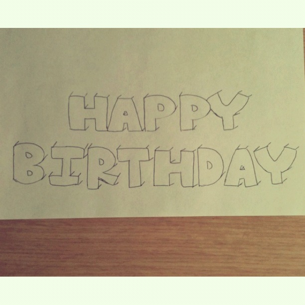 VEGGIE'S WORLD ♡: Happy Birthday Card