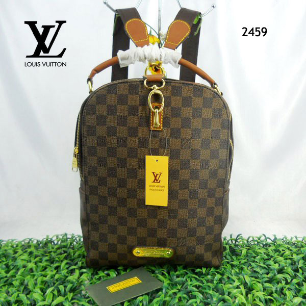 RACHMIRA SHOP : Tas LV Ransel Logo Kotak Matang