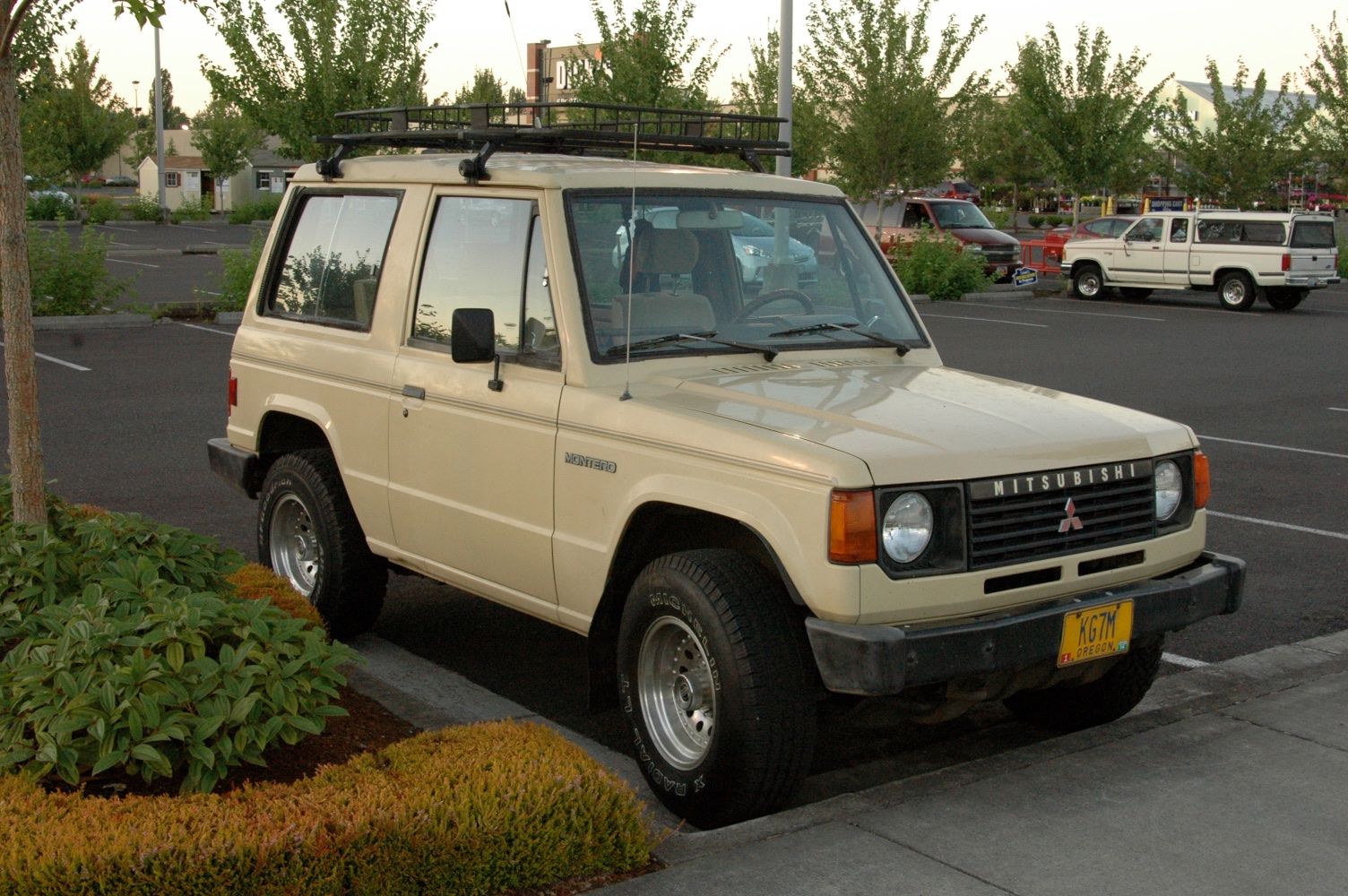 OLD PARKED CARS.: 1983 Mitsubishi Montero.