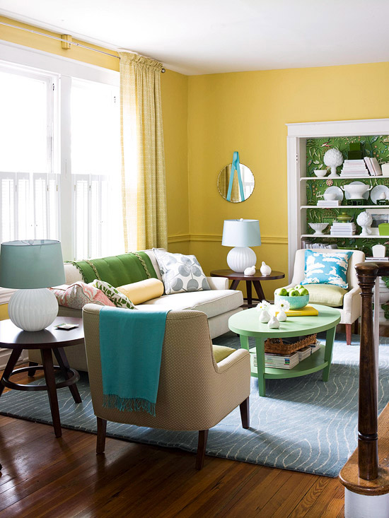 New Home Interior Design: Yellow Color Schemes