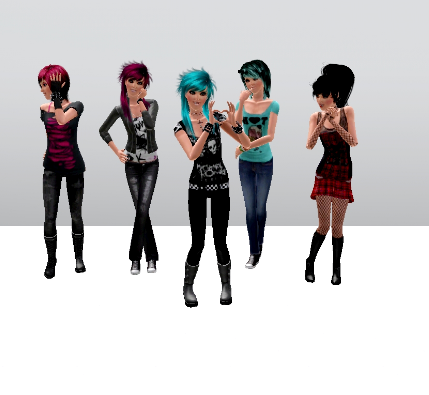 Cupcake Sims 3: The Sims 3 - Emo Scene Models