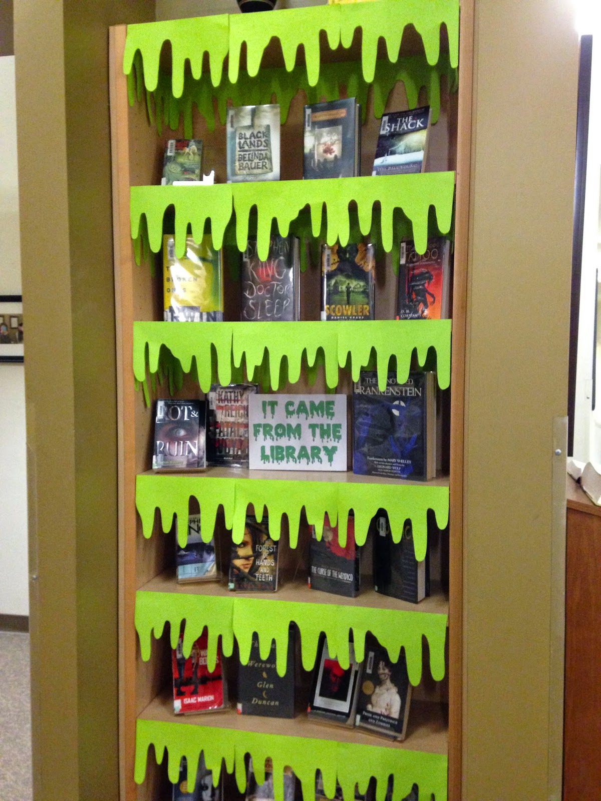 Librarian on Display: October: Halloween Slime Display