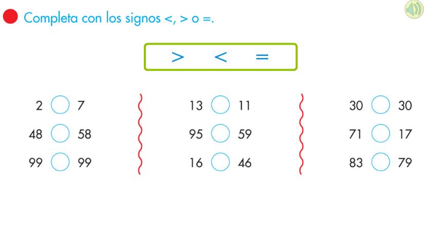 **MI MAESTRA PURI**: FICHAS PARA REPASAR LOS SIGNOS: MAYOR QUE, MENOR ...