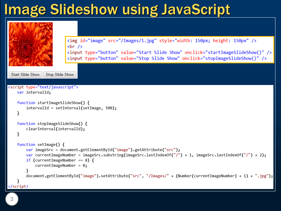 Sql Server Net And C Video Tutorial How To Create Image Slideshow Using Javascript