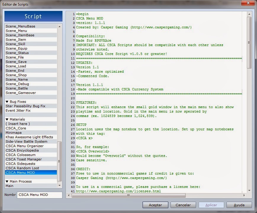 RPG Maker VX Ace: Tiempo de Juego en el Menú: Programa Videojuegos