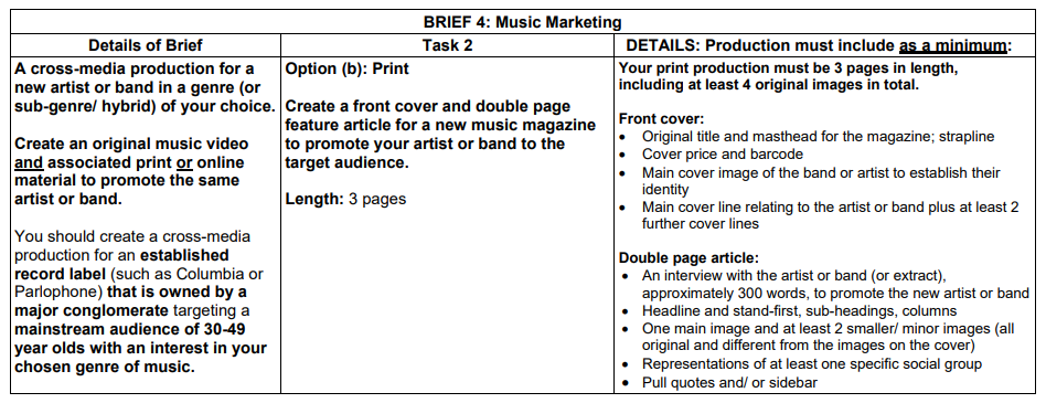 A Level Media Studies : NEA 2019-2020 - First steps and initial research