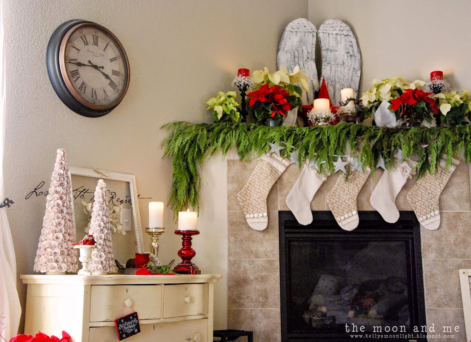 The Moon and Me: My Fresh Christmas Fireplace