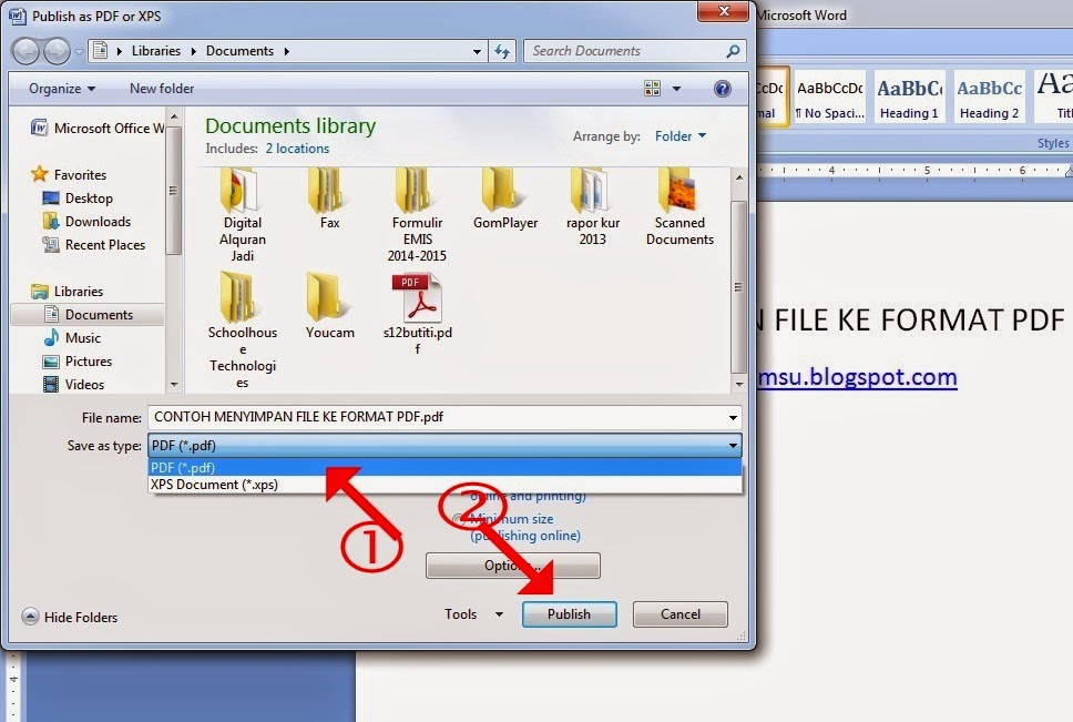 Cara Menyimpan File Dalam Format Pdf - Rindu Muza