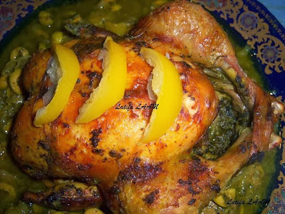 La cuisine de loli: Poulet rôti au ctron confit et olives ( à la marocaine)