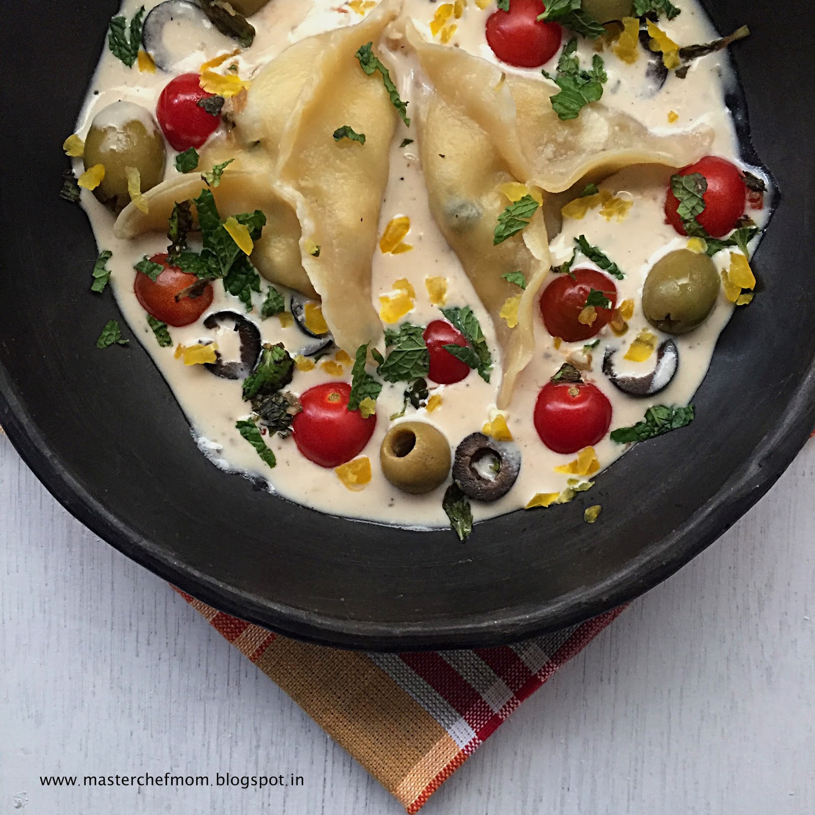 MASTERCHEFMOM: Italian Home Style Ravioli in Lemon- Garlic White Sauce ...