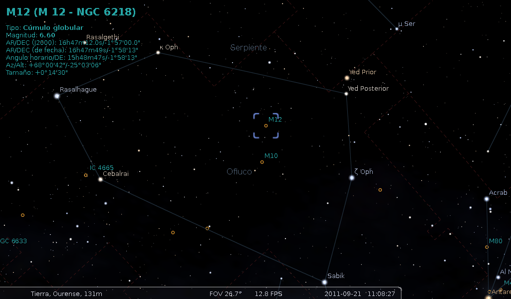EL MIRON DEL CIELO: CATALOGO MESSIER, M 12