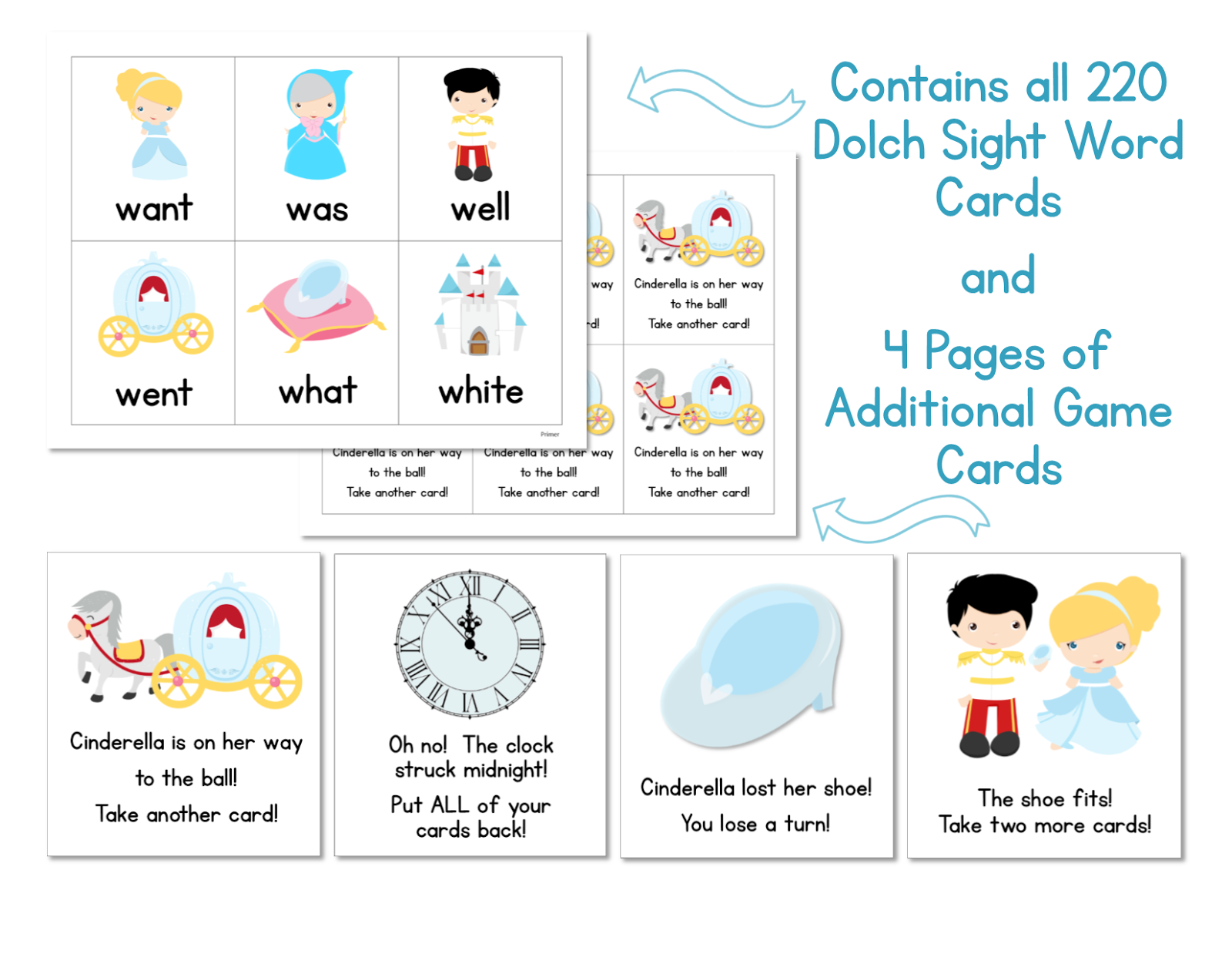 CINDERELLA is HERE! Introducing Three New Sight Word Games and more new ...