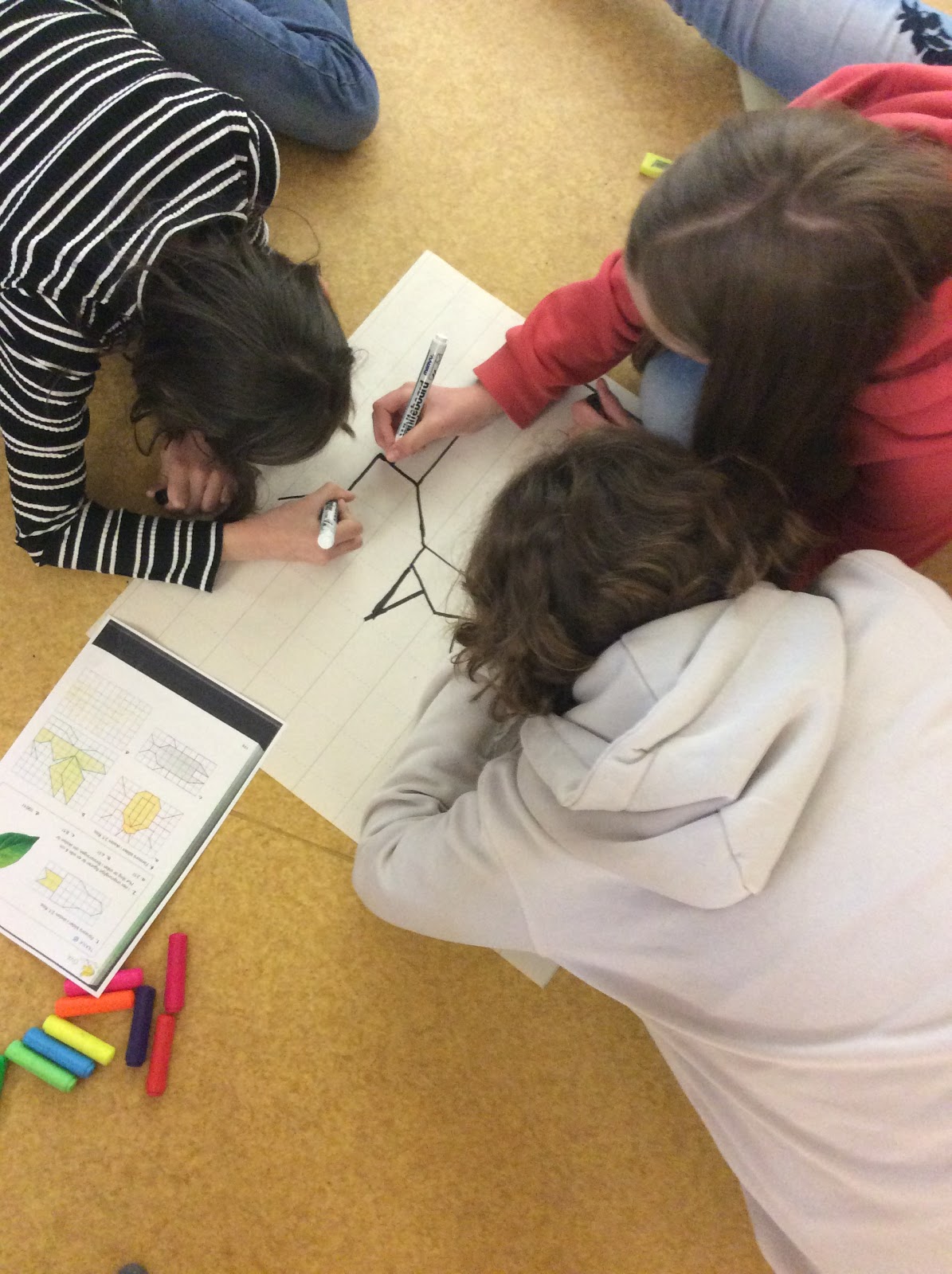 bilder från dagens mattelektion i 5a