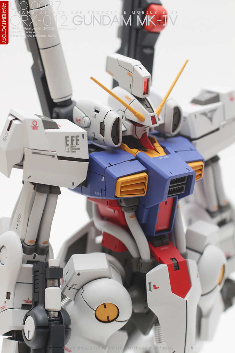 Painted Build: B-Club 1/144 Gundam Mk-IV