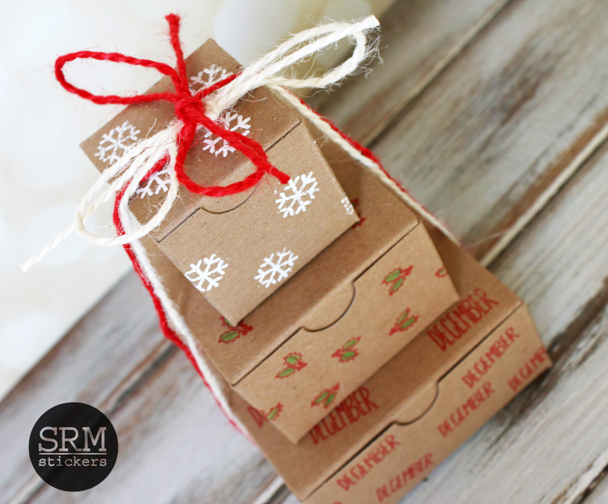 SRM Stickers: Stamped Gift Boxes by Samantha
