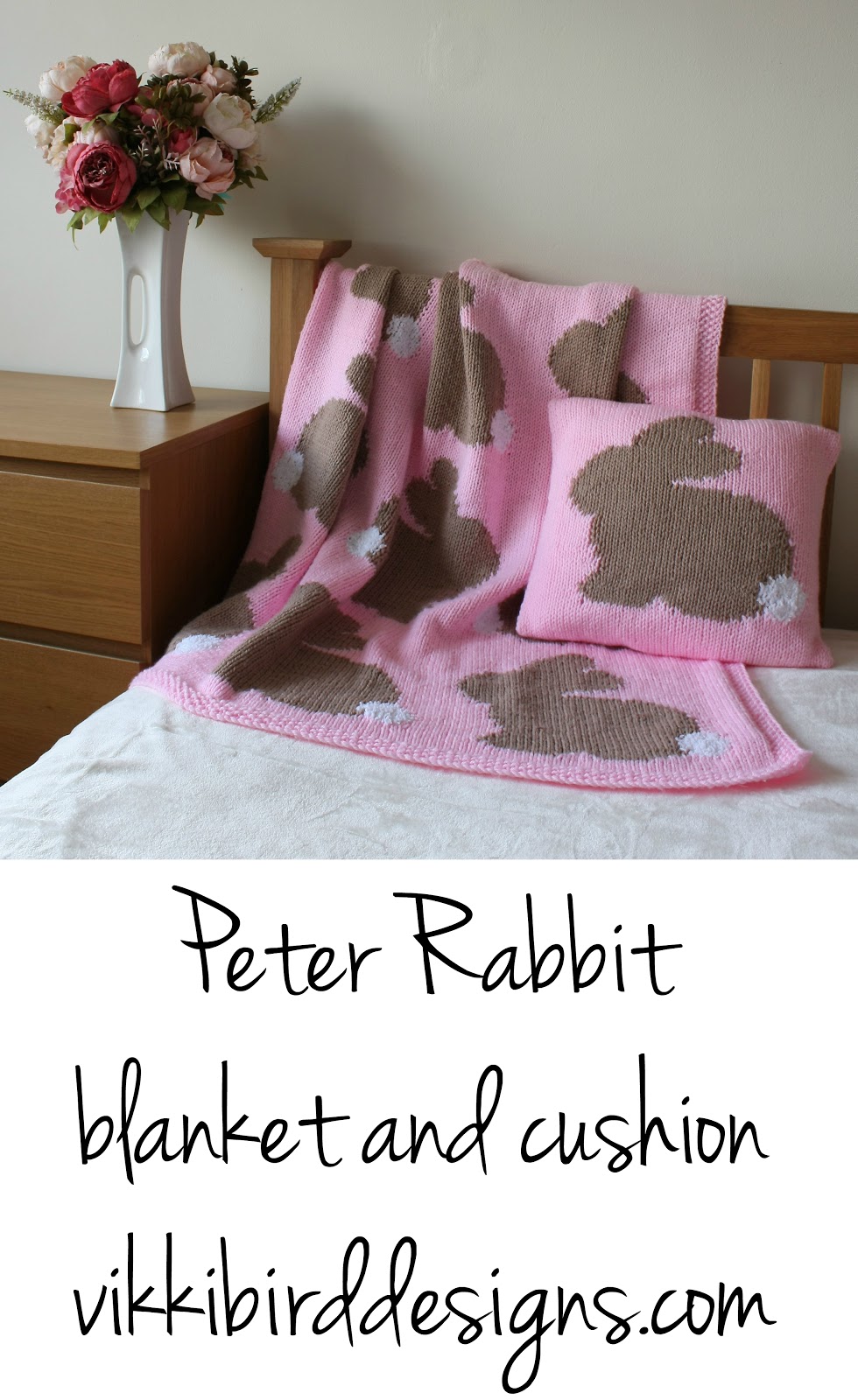 Vikki Bird Designs: New designs: Peter Rabbit blanket and cushion