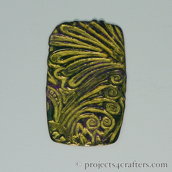 Projects4Crafters.com: Embossed Feather Efcolor Pendant