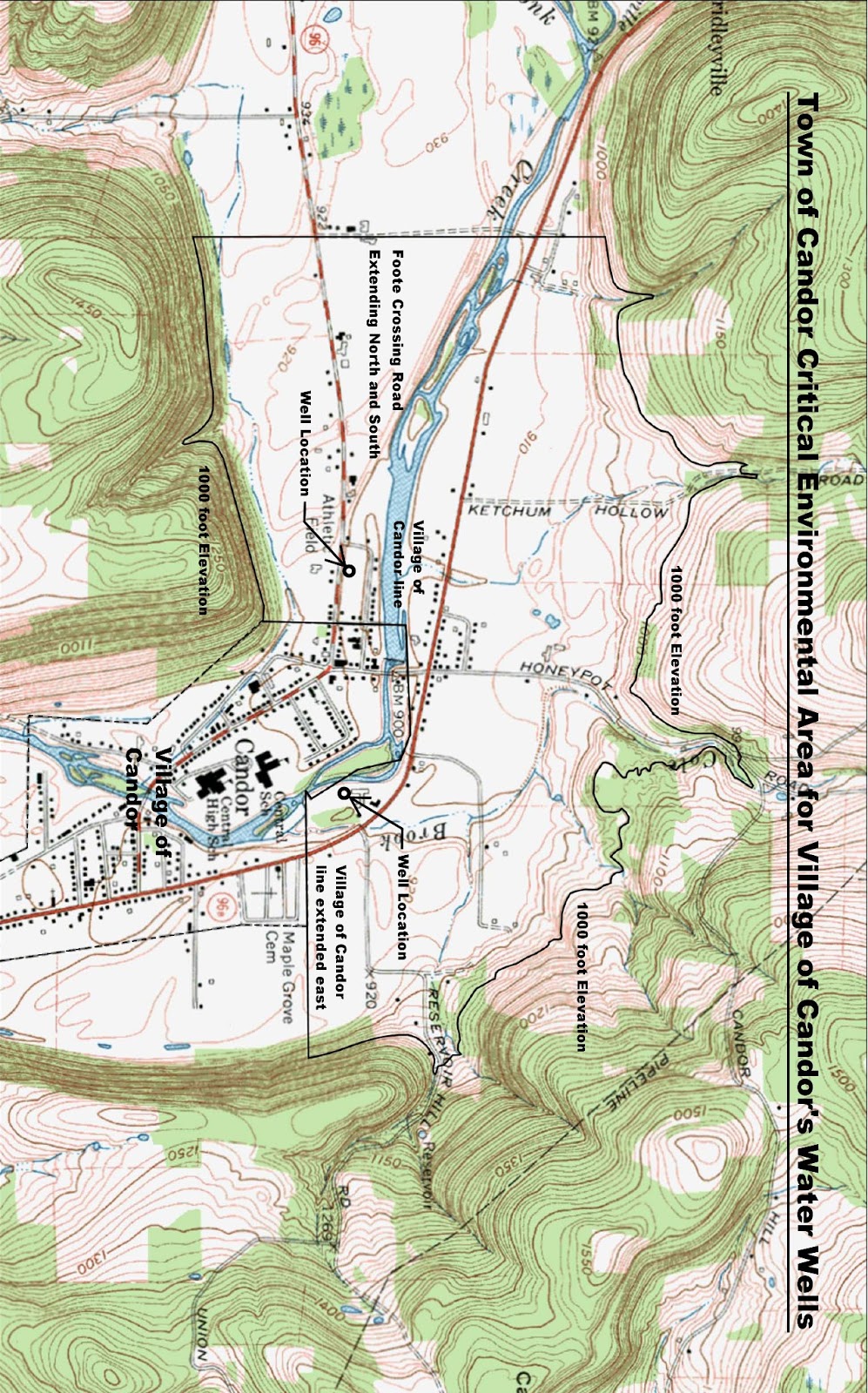 Candor Town Board Future Meetings Info: Map of Proposed CEA