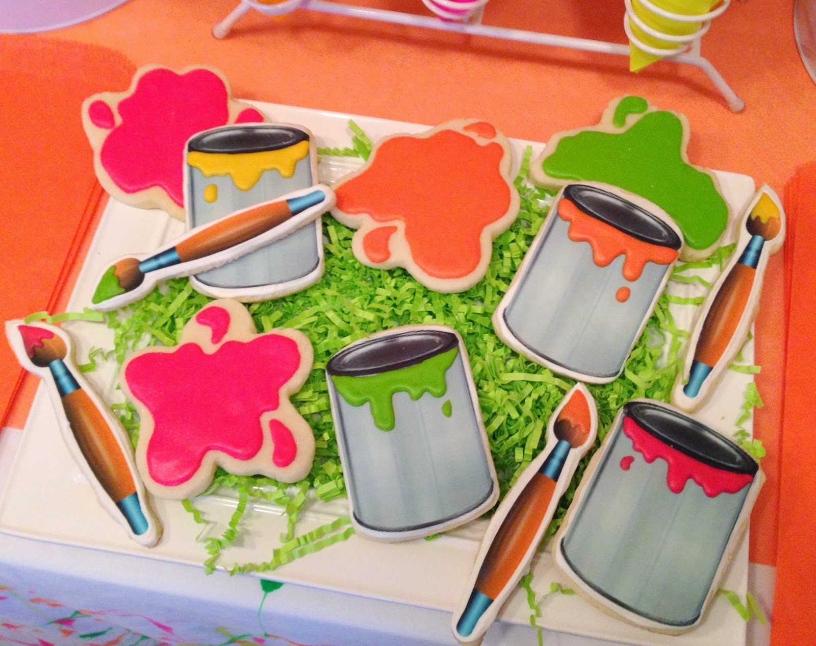 In Flight Party Ideas: Neon Splatter Party