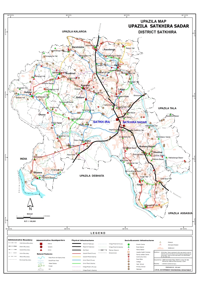 Mouza & Land Use Maps of Satkhira Sadar Upazila, Satkhira, Bangladesh ...