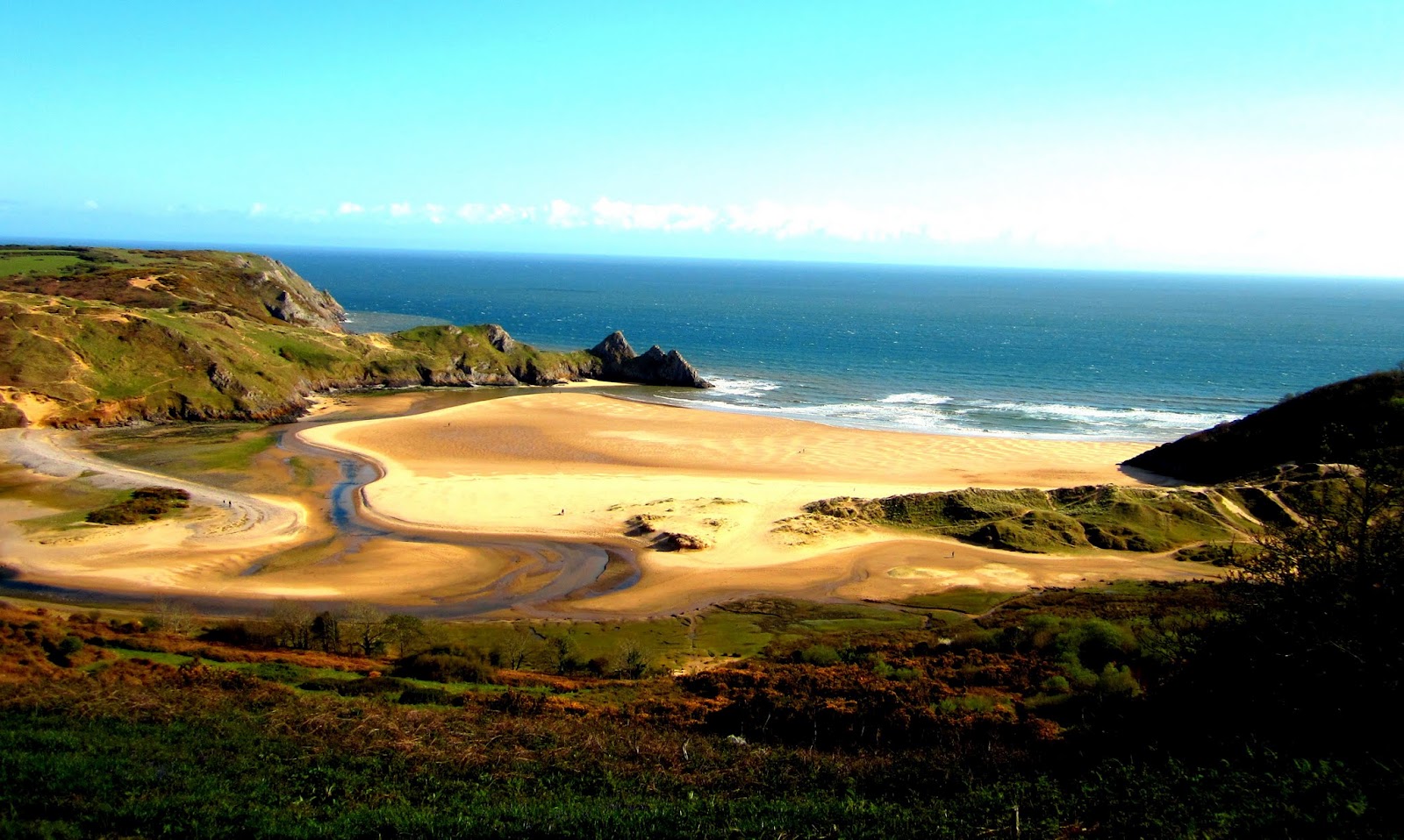 Las rutas de Nu: Gales: Three Cliffs Bay - Peninsula de Gower