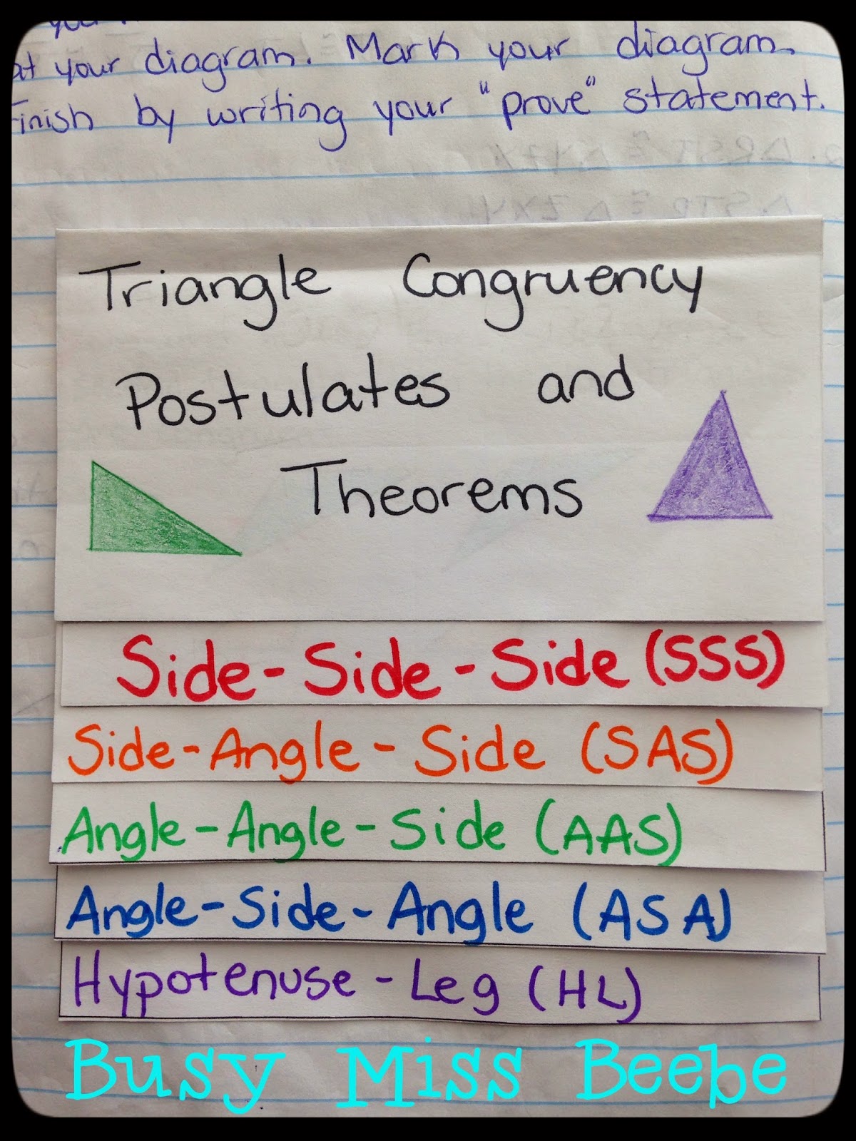 Busy Miss Beebe: Geometry Interactive Notebook - The Fifth Unit