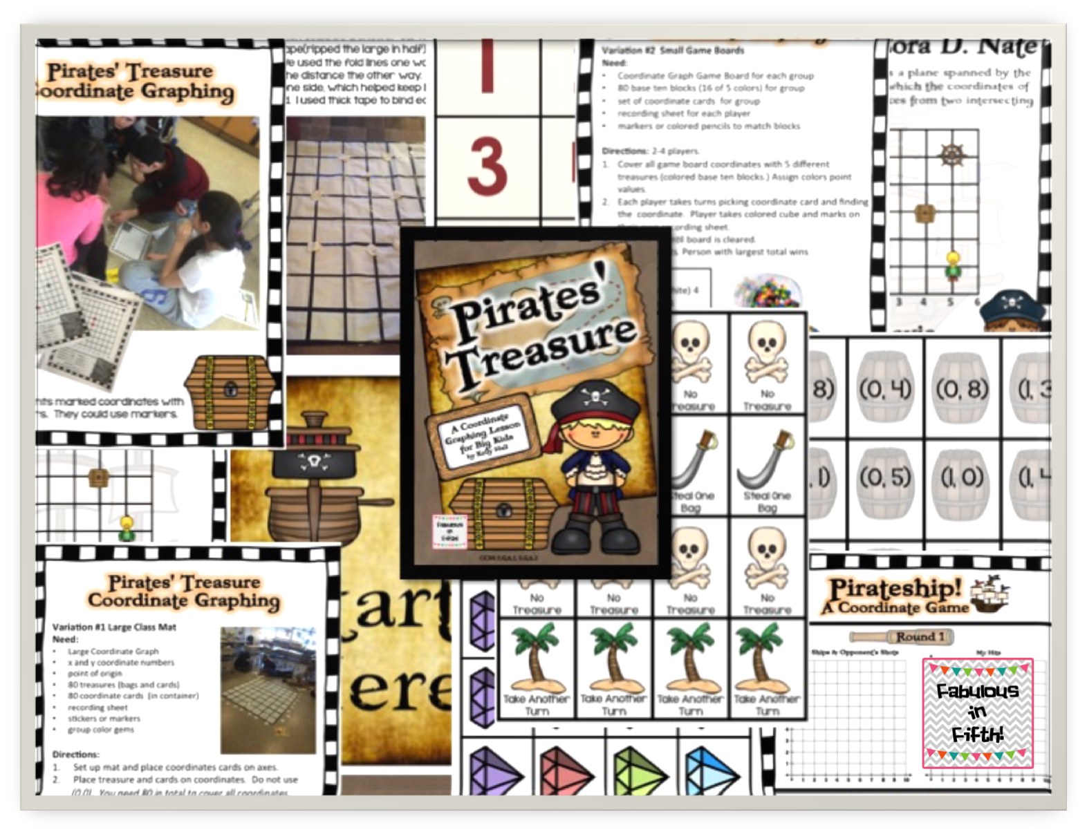 Fabulous in Fifth!: Pirates' Treasure: Coordinate Graphing Lesson (and ...