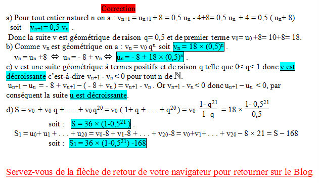 Maths: Suites géométriques