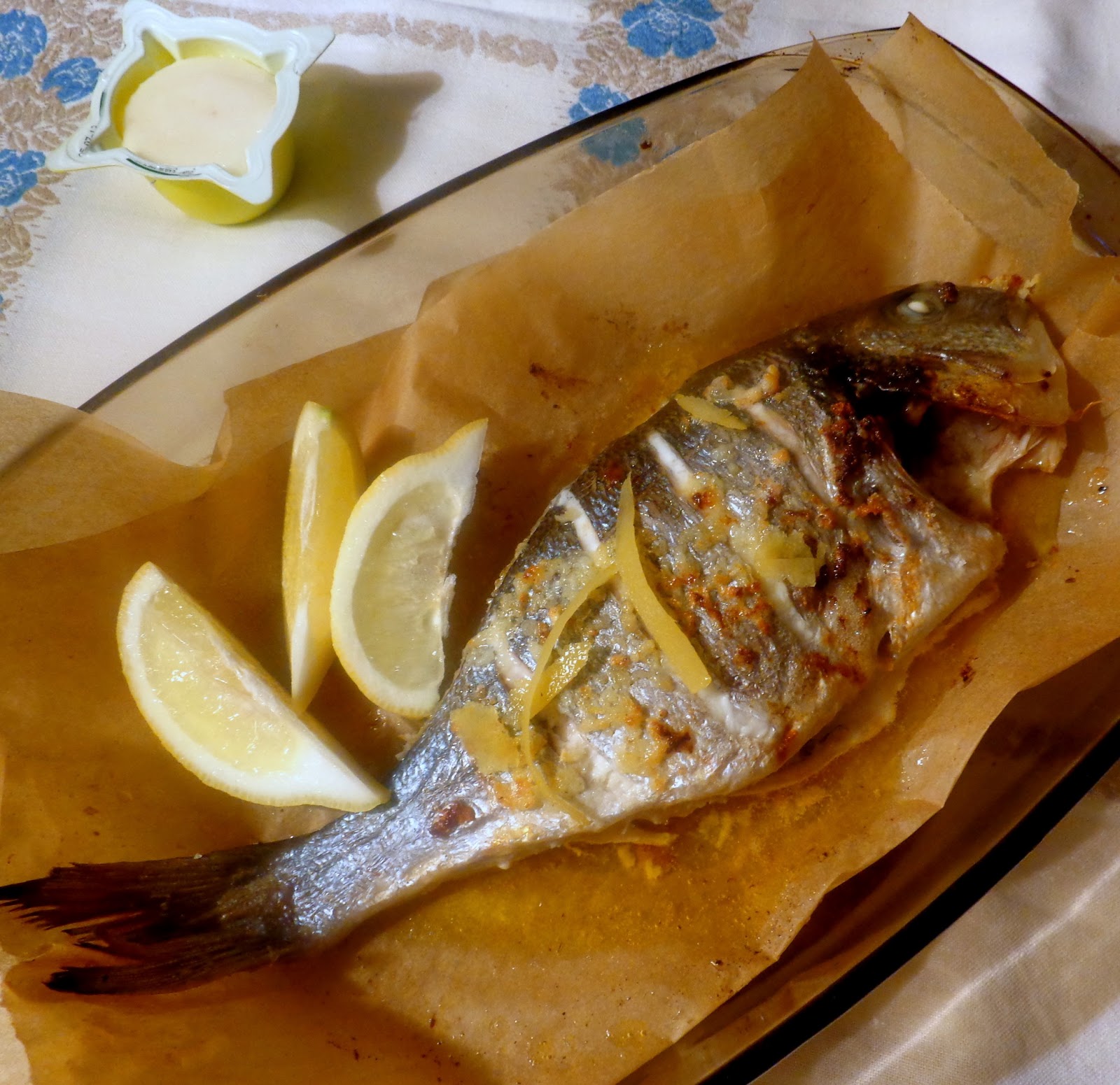 Wat ik gegeten heb: Vis uit de oven met citroenzout en knoflookboter ...