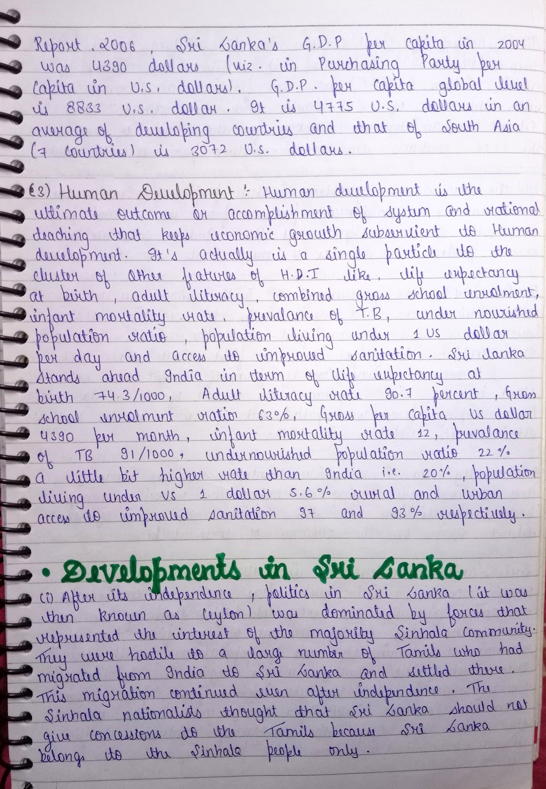 handwritten notes of Contemporary South Asia [political science] class ...