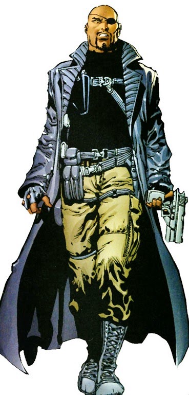 comic cartoons: Nick Fury