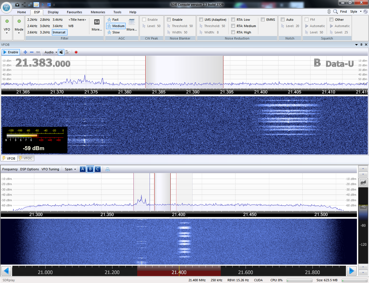 RadioCommunications: Inmarsat: SDRPlay / SDR-Console / JAERO - Bande-C