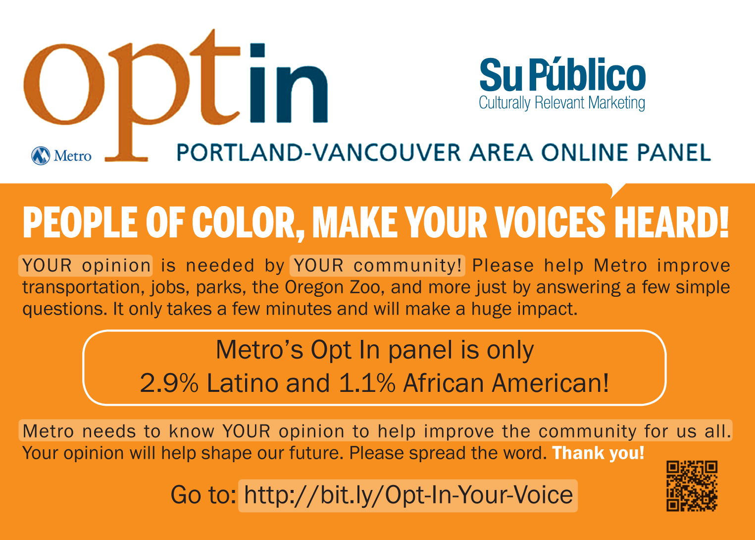 Make your voice heard / Deje que oigan su voz - Milagro Theatre