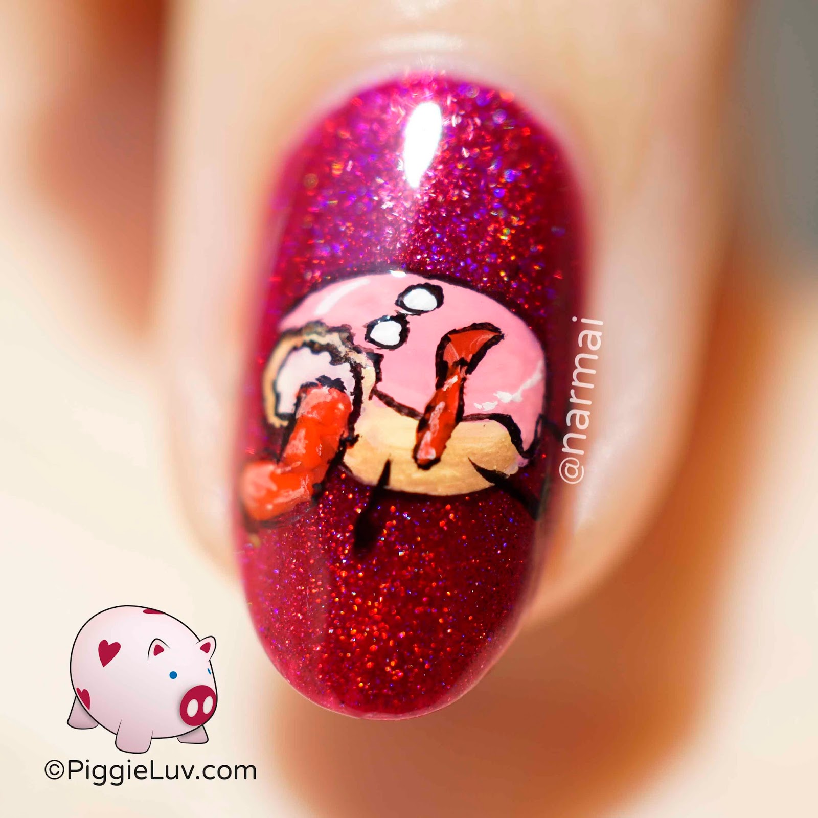 PiggieLuv: Pastry murder nail art