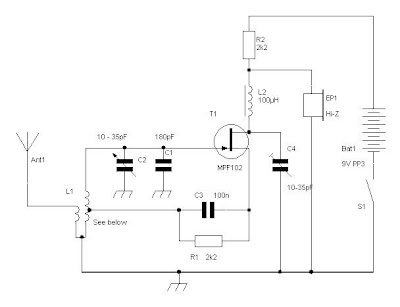 Simple Regenerative Receiver Circuit Diagram 80m or 40m | Electronic ...