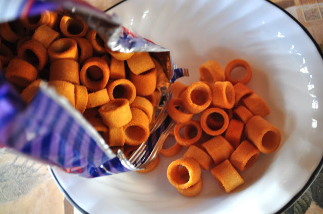 After having two hula hoop crisps dropped in it, this coffee looks like ...