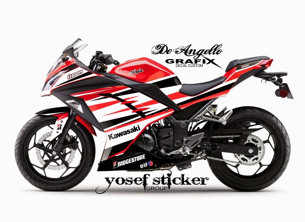 decals custom: decal ninja 250 fi garis garis