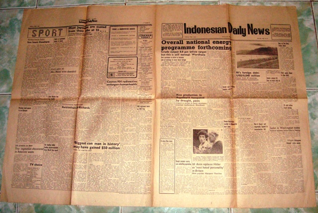 Lapak Buku Jadoel: Koran Indonesia Daily News 1978