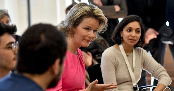 Queen Mathilde attended the opening session of WRF19 in Antwerp ...