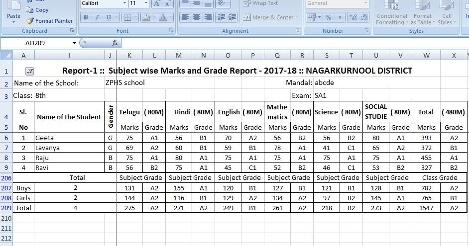 New CCE Grading Reports Software V1.2 for High School included Gender ...