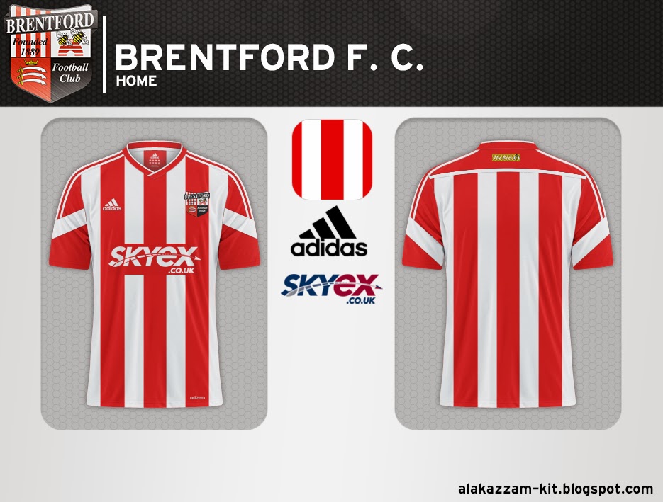 Brentford F. C. Fantasy Home & Away Kits (Adidas) | Alakazzam Kit Design