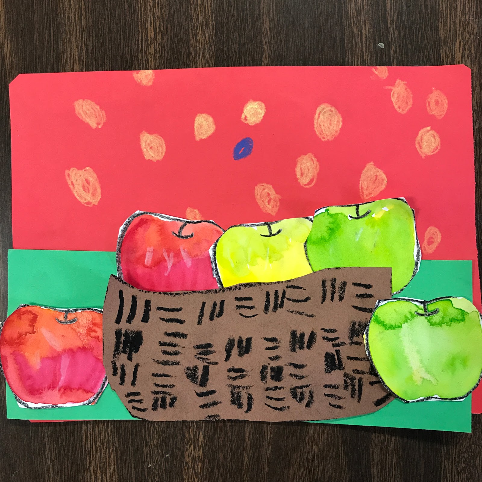 Elements of the Art Room: 1st grade Basket of Apples