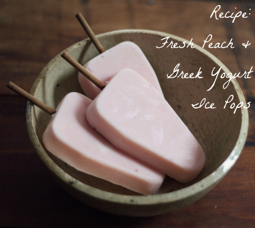 Recipe: Fresh Frozen Yogurt & Peach Ice Pops | 17 Apart