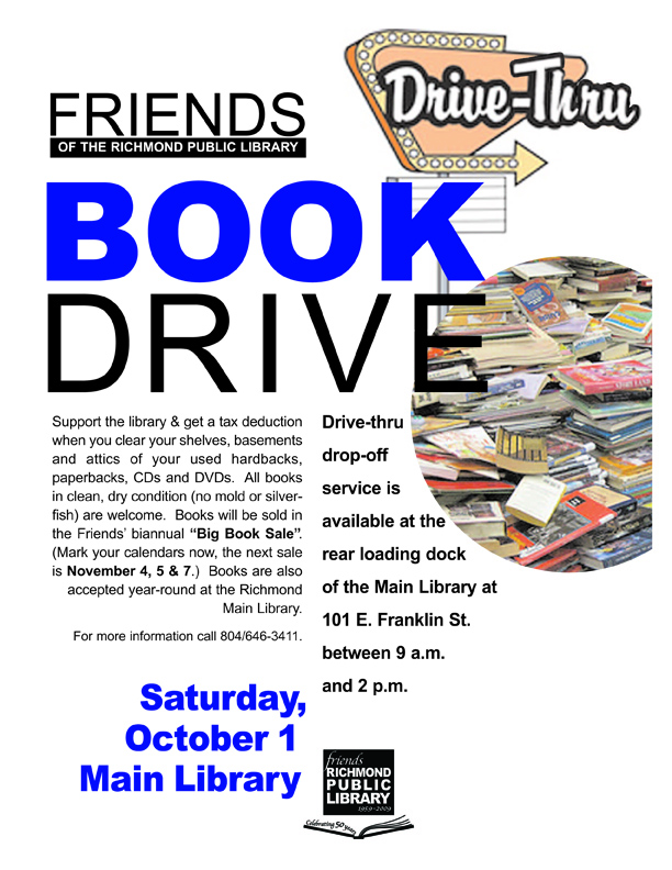 Richmond Public Library Staff Picks: Fall Drive-Thru Book Drive