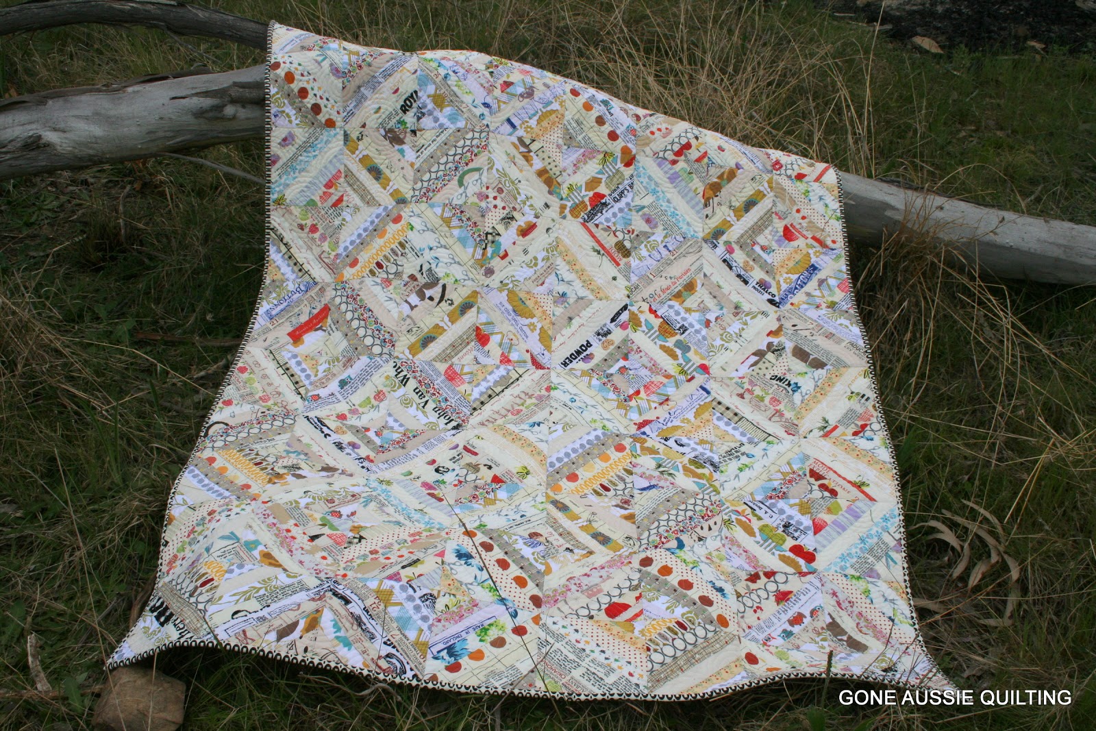 Gone Aussie Quilting: Low Volume Quilt Finish